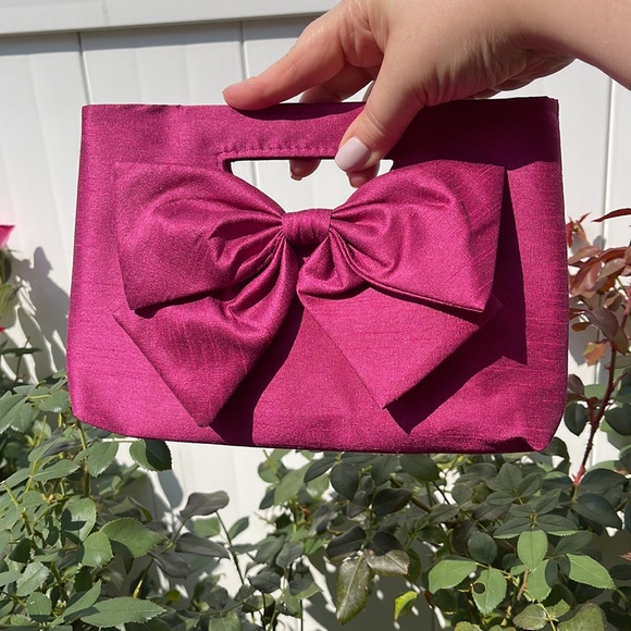 Bags | New Pink Bow Detail Clutch Purse | Poshmark